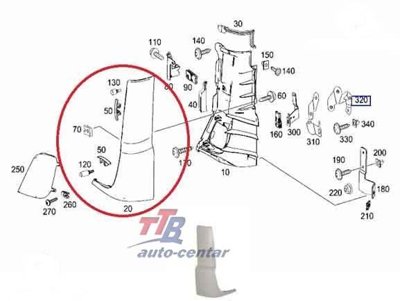 Deflektor kabine - MB AXOR - desni, vanjski
