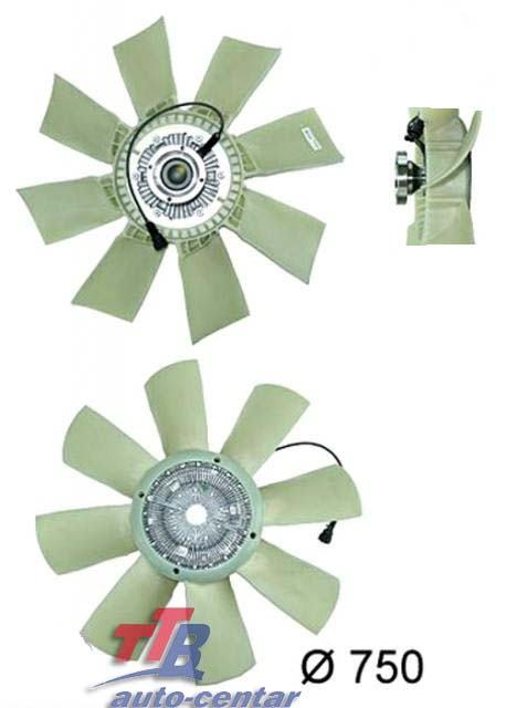 Visco sa ventilatorom - Volvo FH16 - fi 750, BEHR - električni