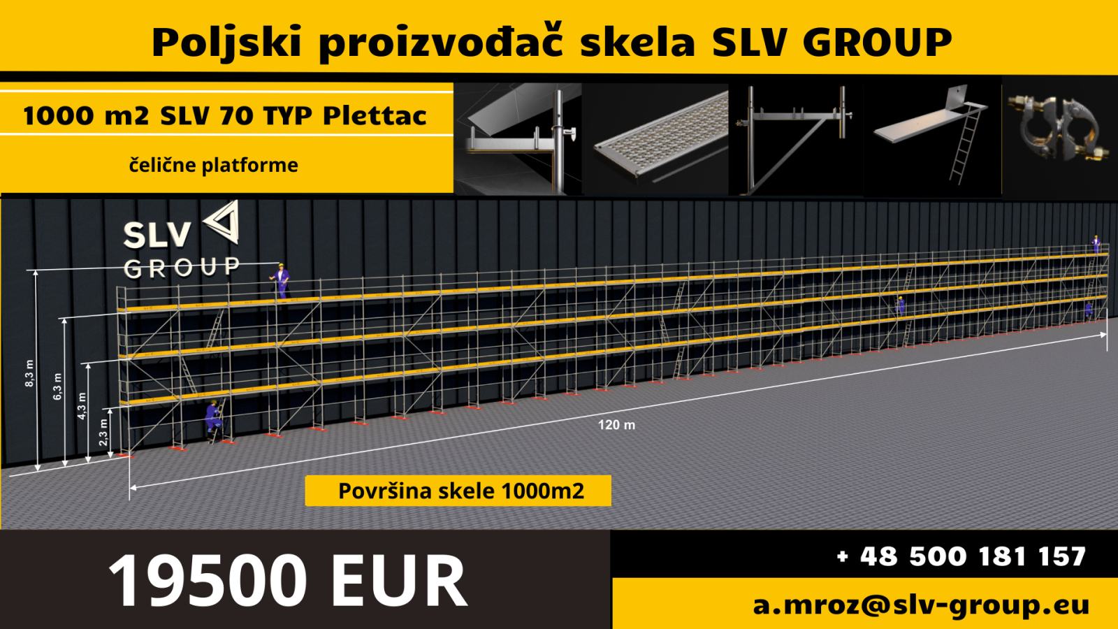 Nove skele poljskog proizvođača Čelične platforme od 1000m2