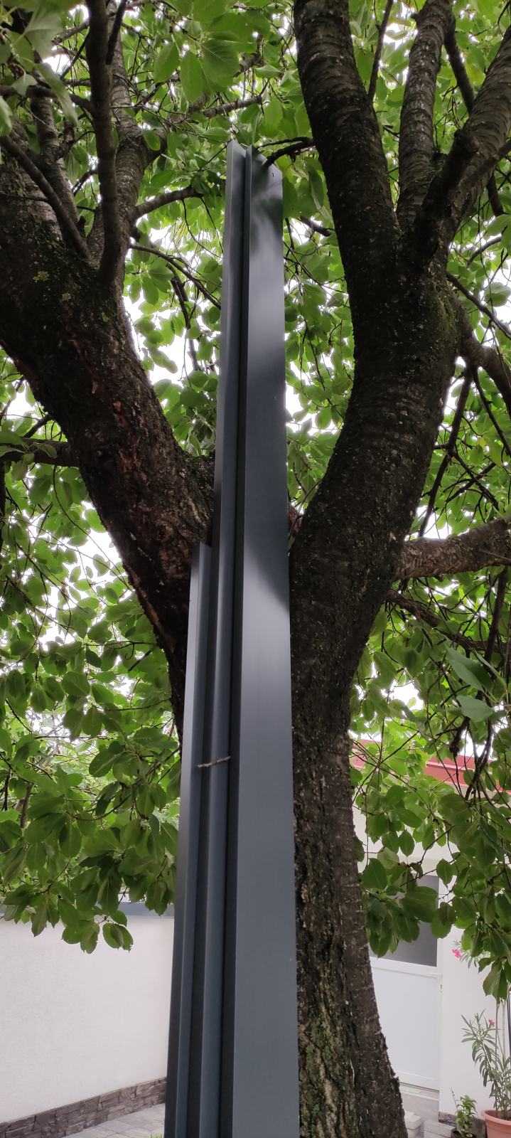 Aluminijske cijevi kvadratne, antracit siva