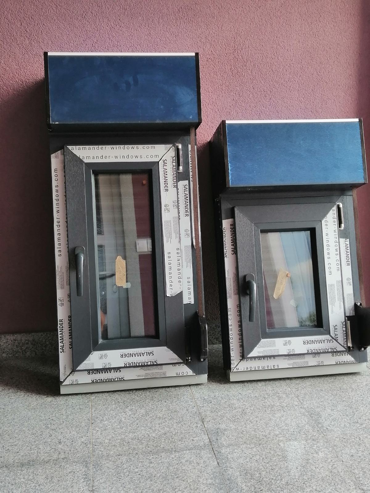 PVC prozori antracit 450x1000, 450x800