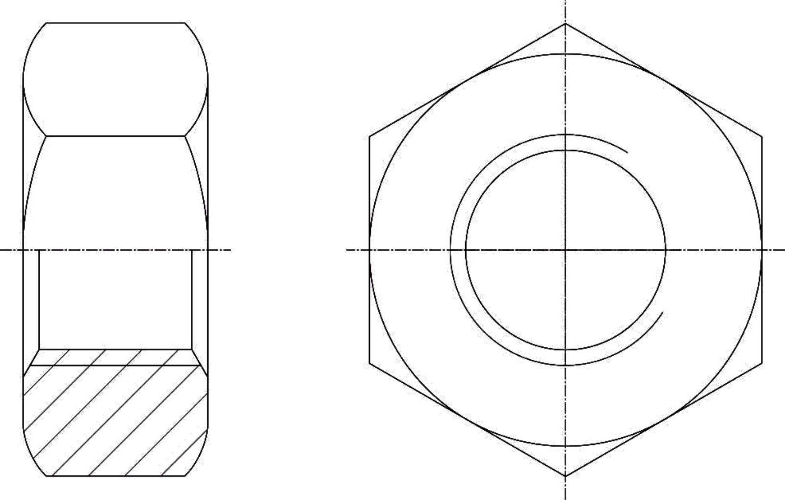 (100kom)Metalna matica ŠESTEROKUTNA M6