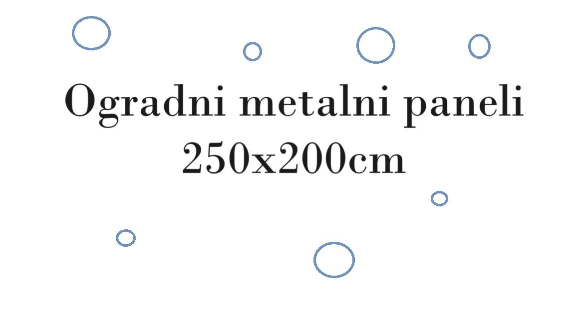 Ogradni metalni paneli 250x200cm, 8 komada