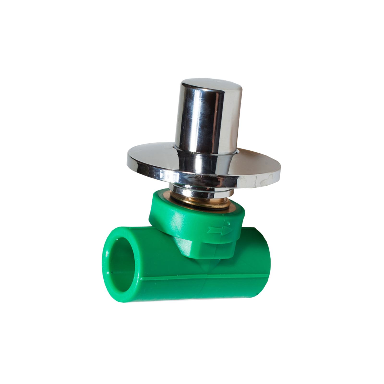 PEŠTAN PPR Ventil sa kapom i rozetom 32mm (krom) Fluidtherm