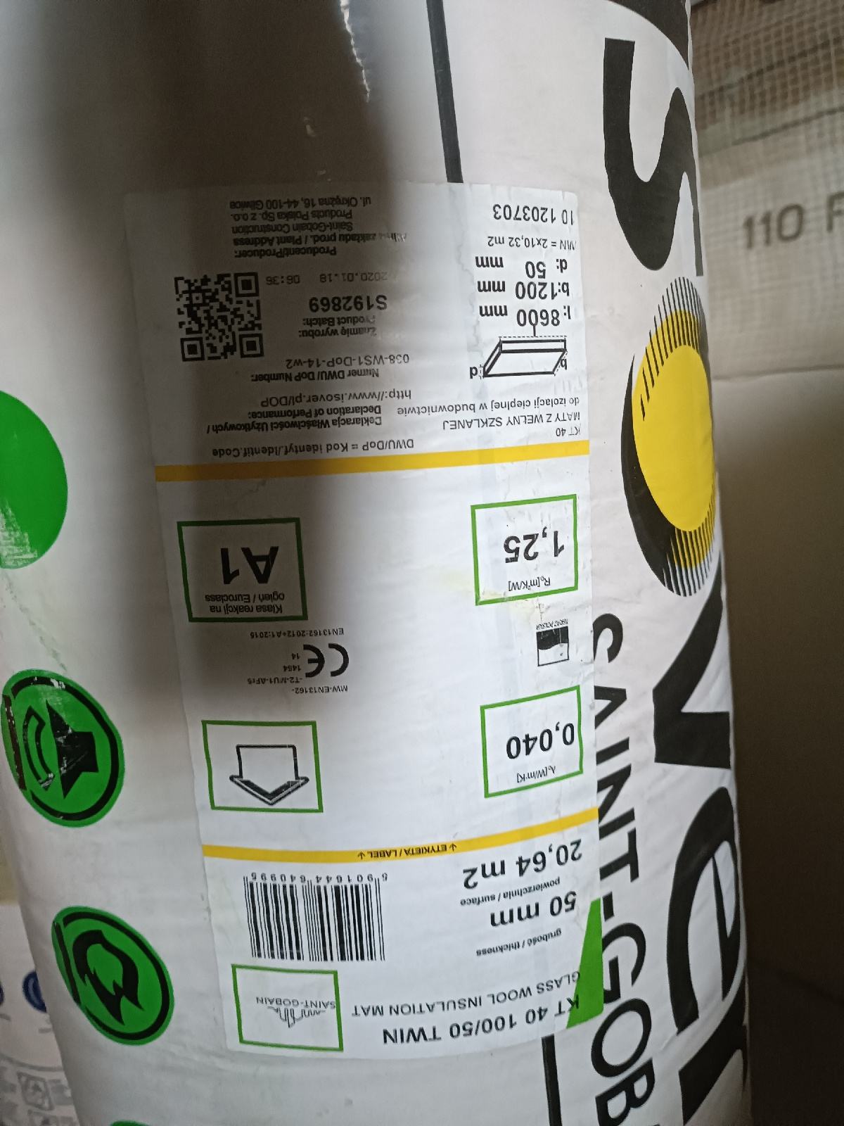 Staklena vuna 10 cm (ili 2 put po 5)