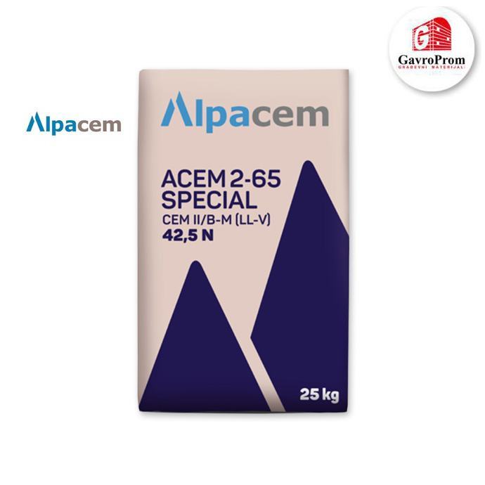 CEMENT 25KG ALPACEM ACEM 2-65 SPECIAL 42,5N CEM II/B-M (LL-V) #64