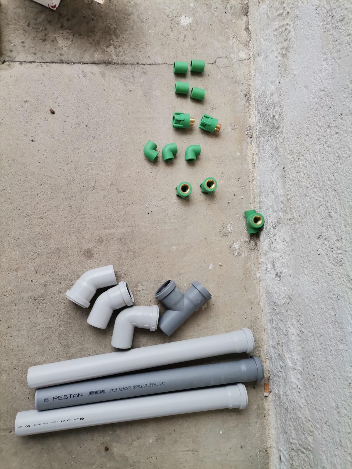 Fitinzi 20 mm i cijevi 50 mm