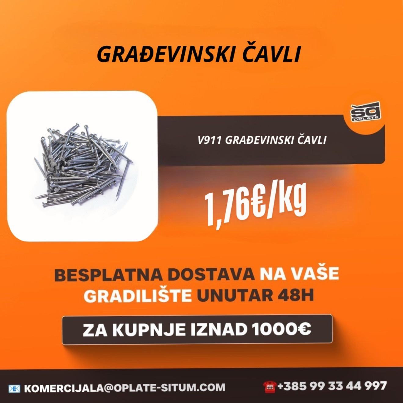 Građevinski/Betonski Čavli