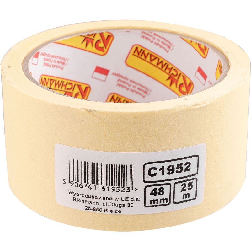 Samoljepljiva žuta krep traka 48mm x 25 m, pik traka