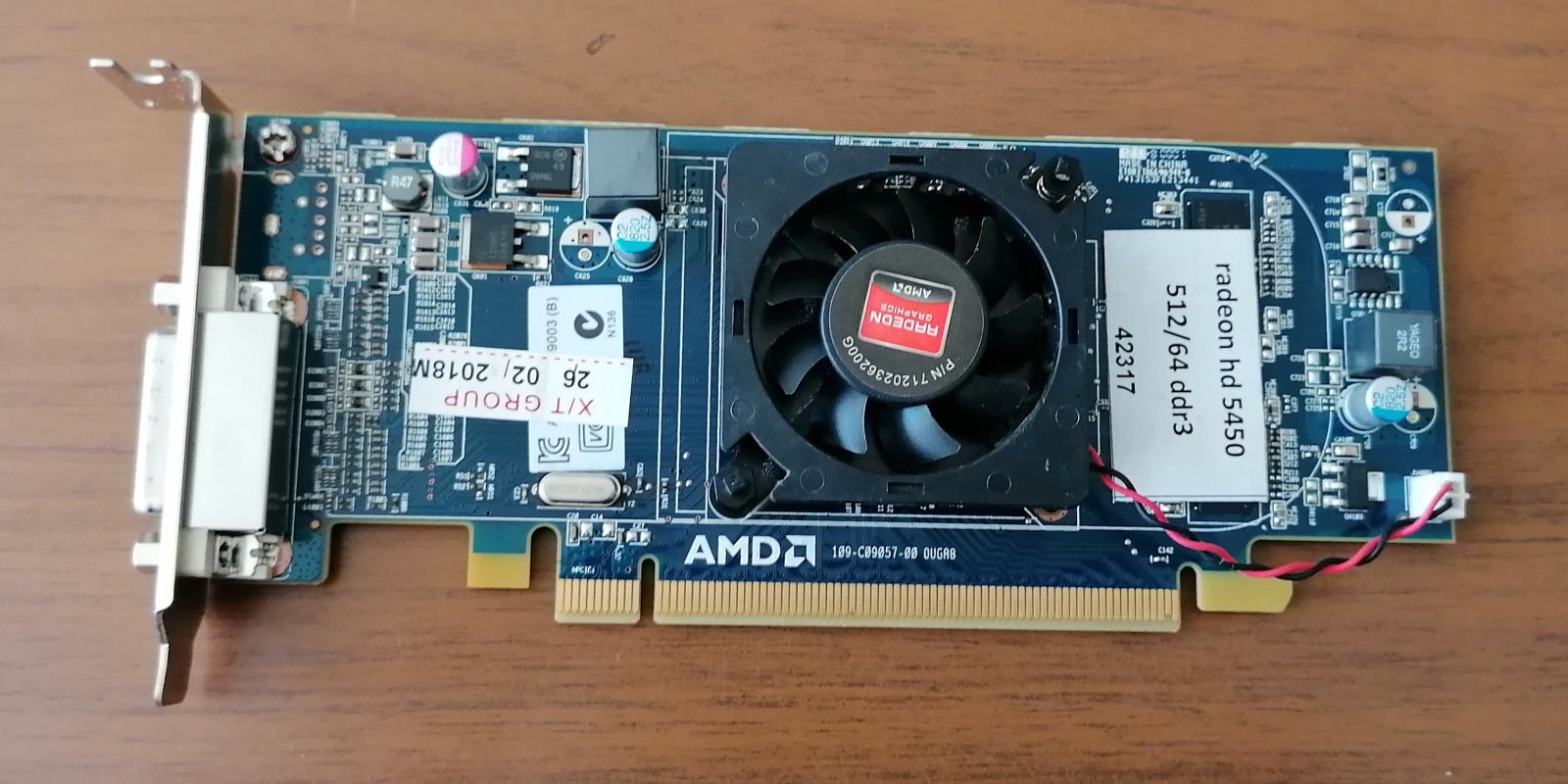 AMD RADEON HD 5450, 512 MB, 64 BIT, GDDR3 (59-63)