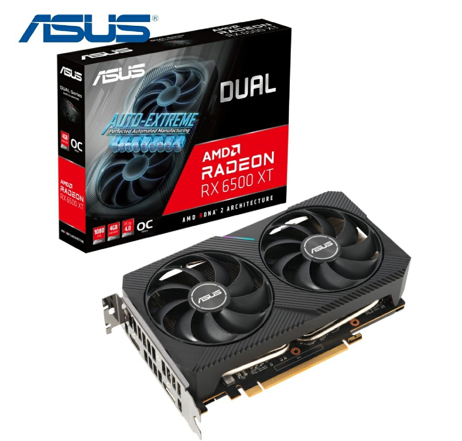 ASUS Dual Radeon RX 6500 XT OC Edition – 4GB GDDR6