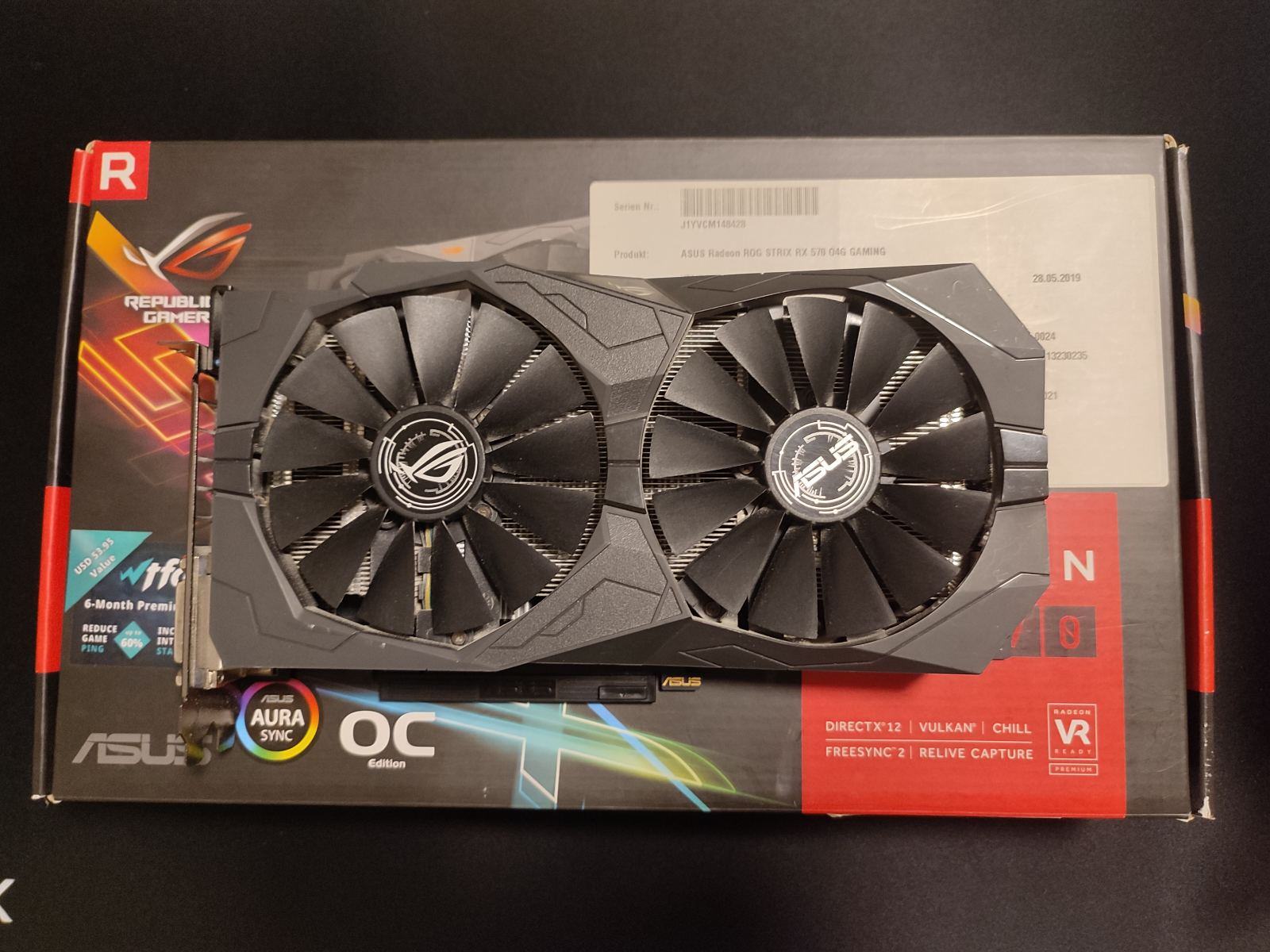 ASUS Radeon ROG STRIX RX 570 4G Gaming OC Edition