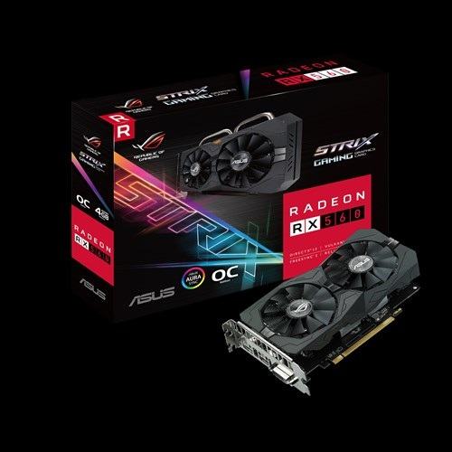 ASUS ROG Strix Radeon RX 560 O4GB Gaming OC Edition GDDR5 DP HDMI DVI