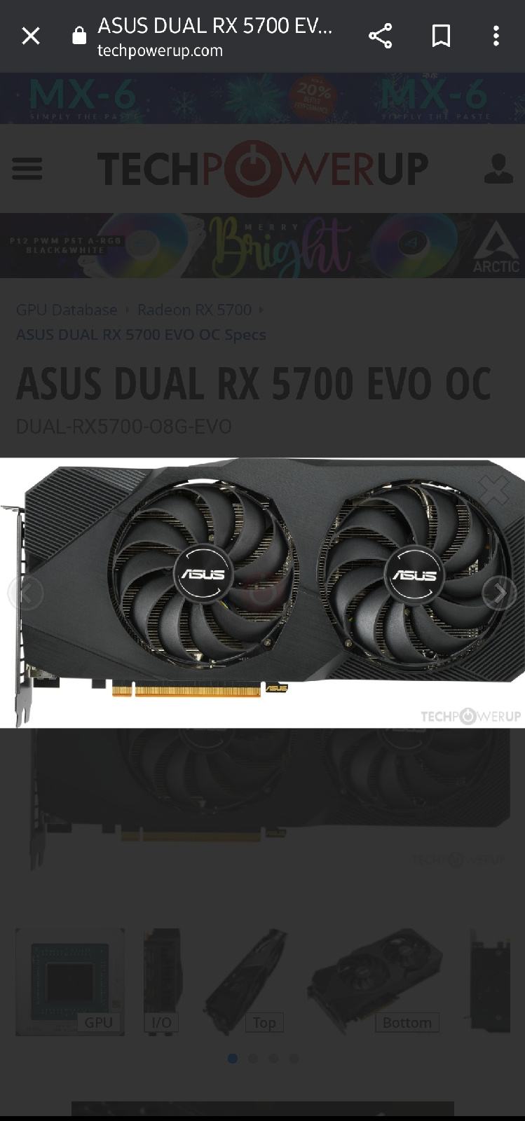 Asus rx5700 8gb dual