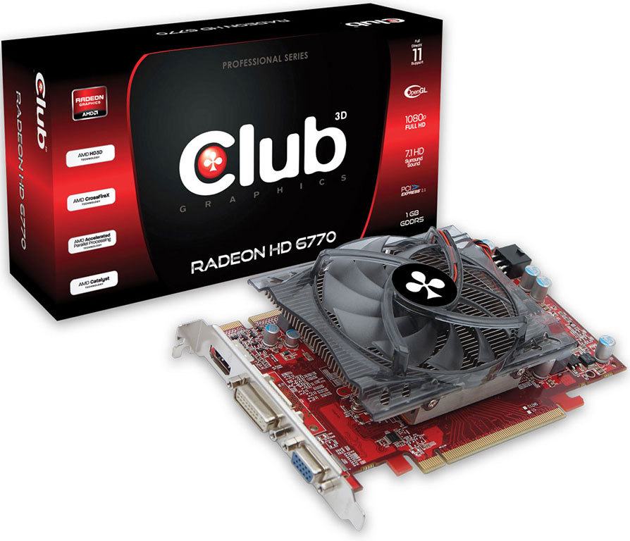 CLUB 3D AMD Radeon HD 5770 1GB GDDR5 128bit DX11 PCI-E