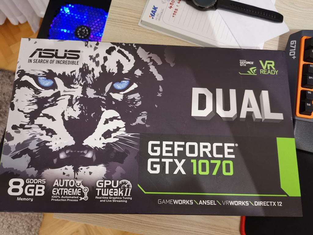 Nvidia Geforce GTX 1070 ASUS DUAL