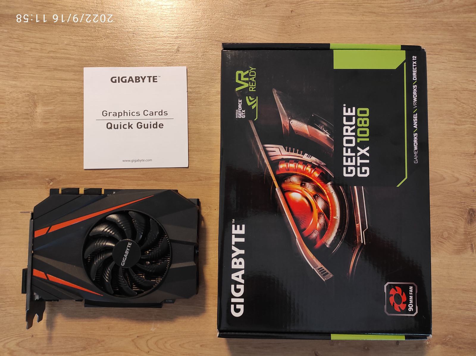 Gigabyte GeForce GTX 1080 Mini ITX 8G