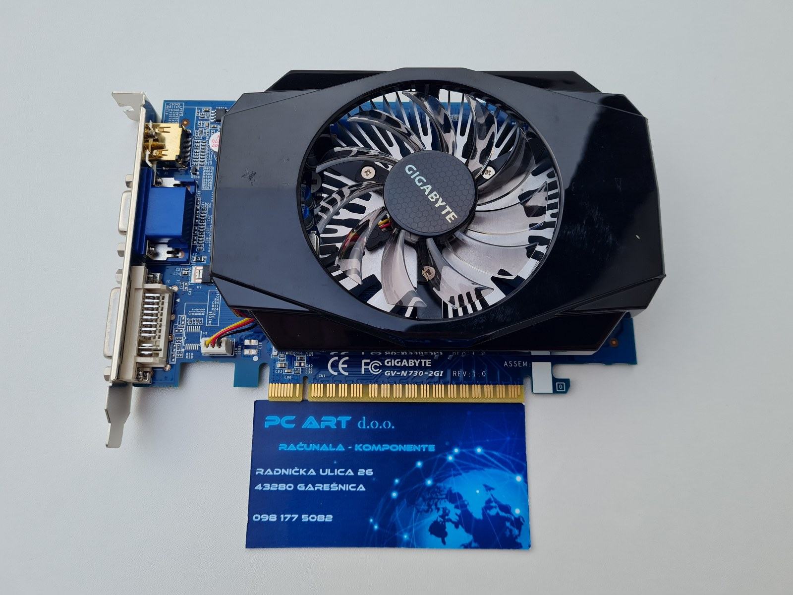 Gigabyte nVidia GF GT 730, 2GB, PCI-E, VGA, DVI, HDMI - Račun / R1 / J