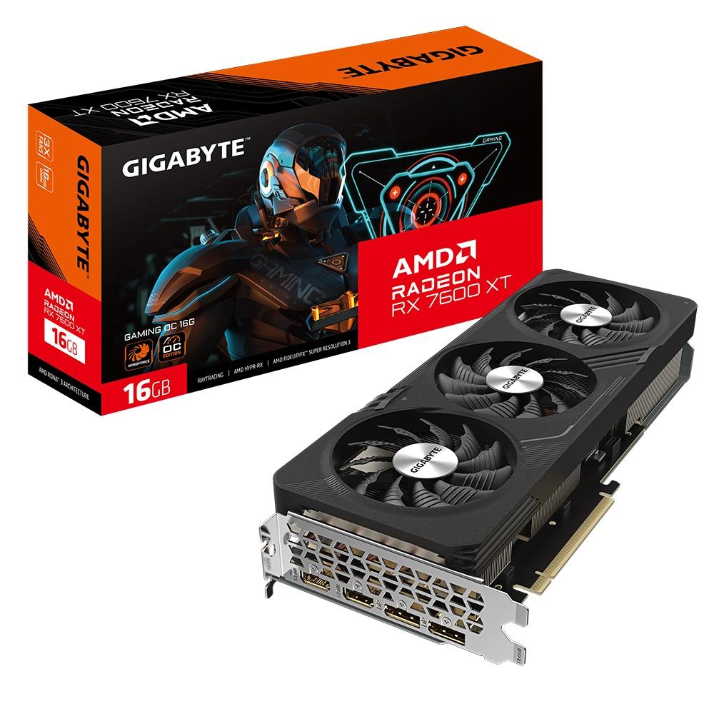 Gigabyte Radeon RX 7600 XT Gaming OC 16G, 16GB GDDR6