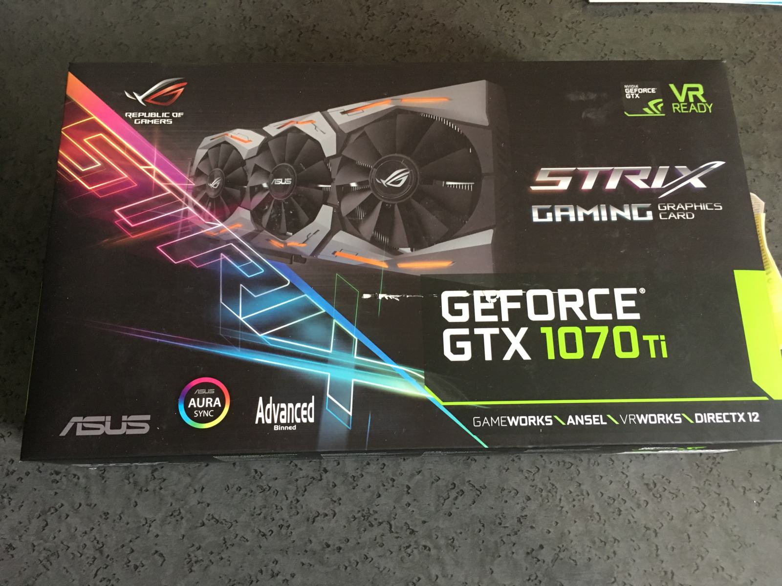 Grafička kartica ASUS nVidia GeForce ROG STRIX GTX 1070TI Gaming 8 GB