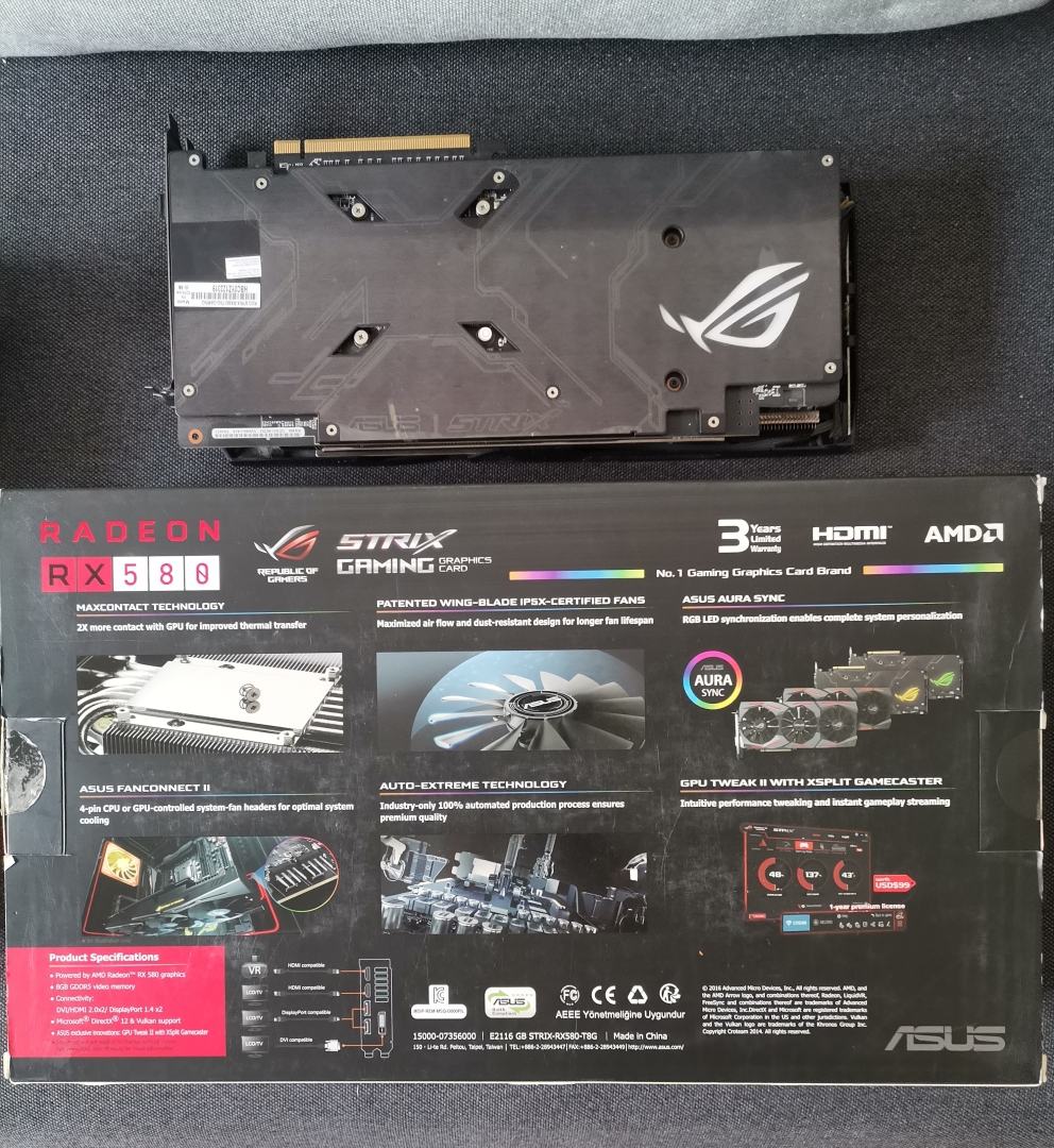 Grafička kartica ASUS ROG Strix RX580 8GB GDDR5
