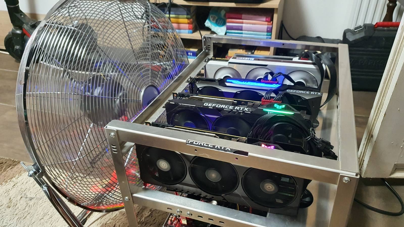 Mining rig 4 x RTX 3090, 488Mh/s - može i kartice pojedinačno