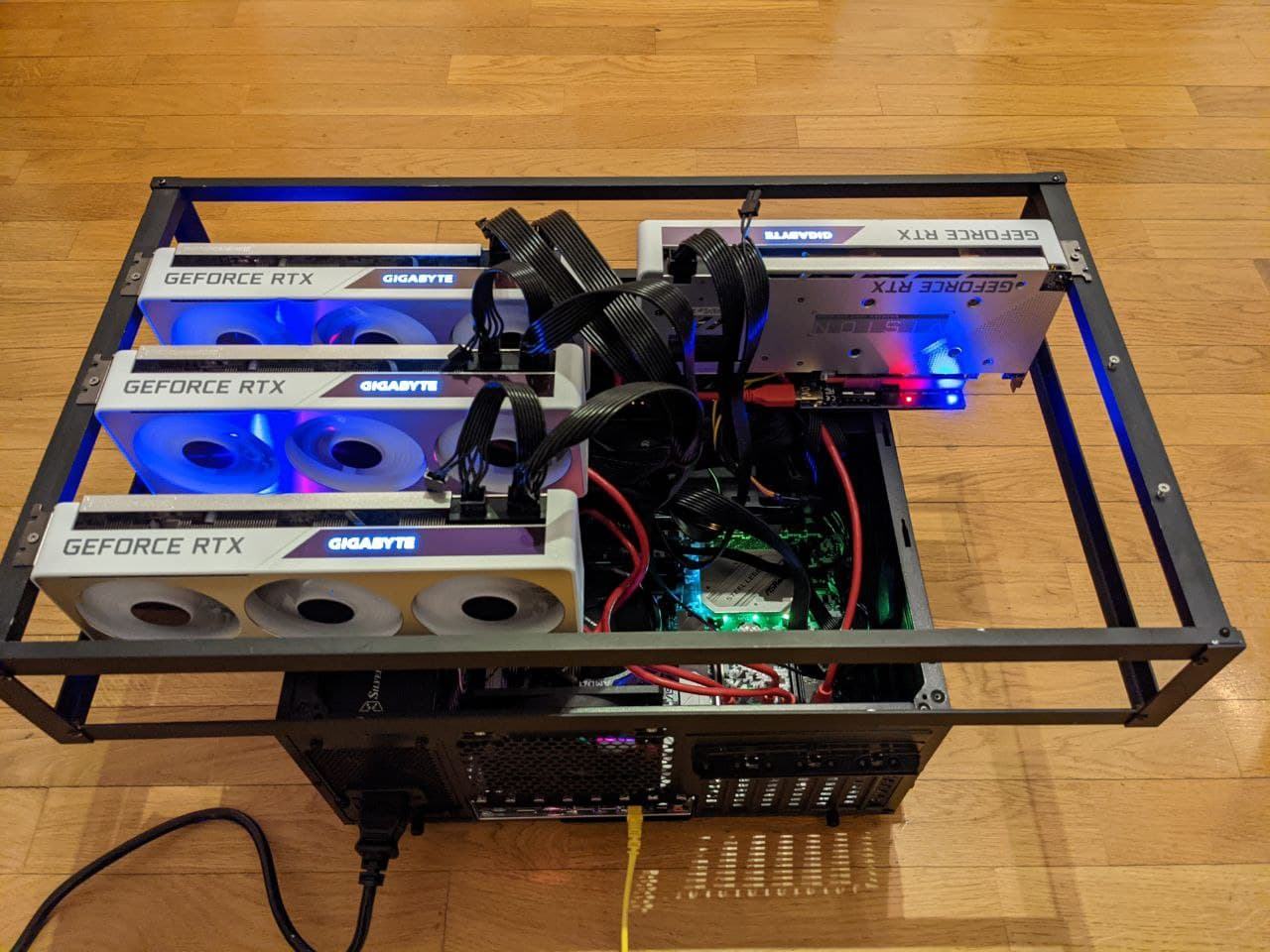 Mining Rig 5x RTX 3070 (305 MH/s)