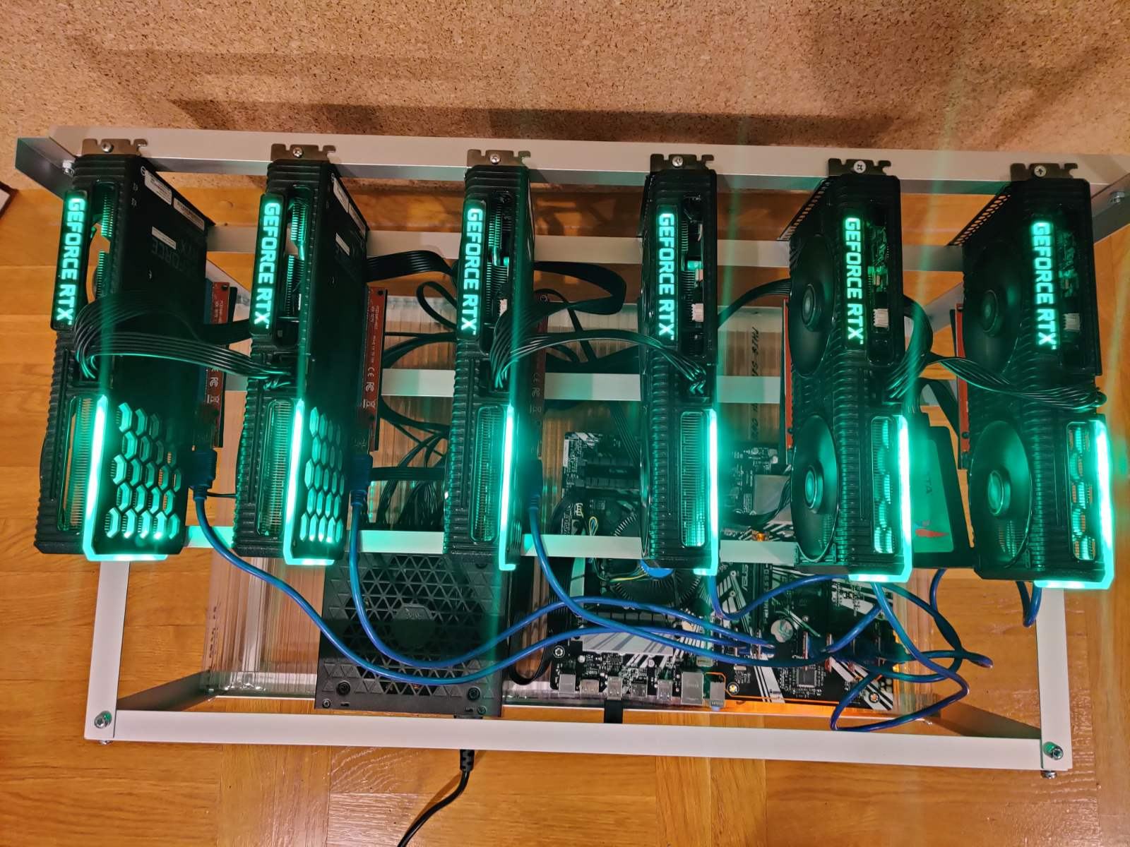 Mining Rig 6 x Palit GeForce RTX 3060 Ti, 8GB