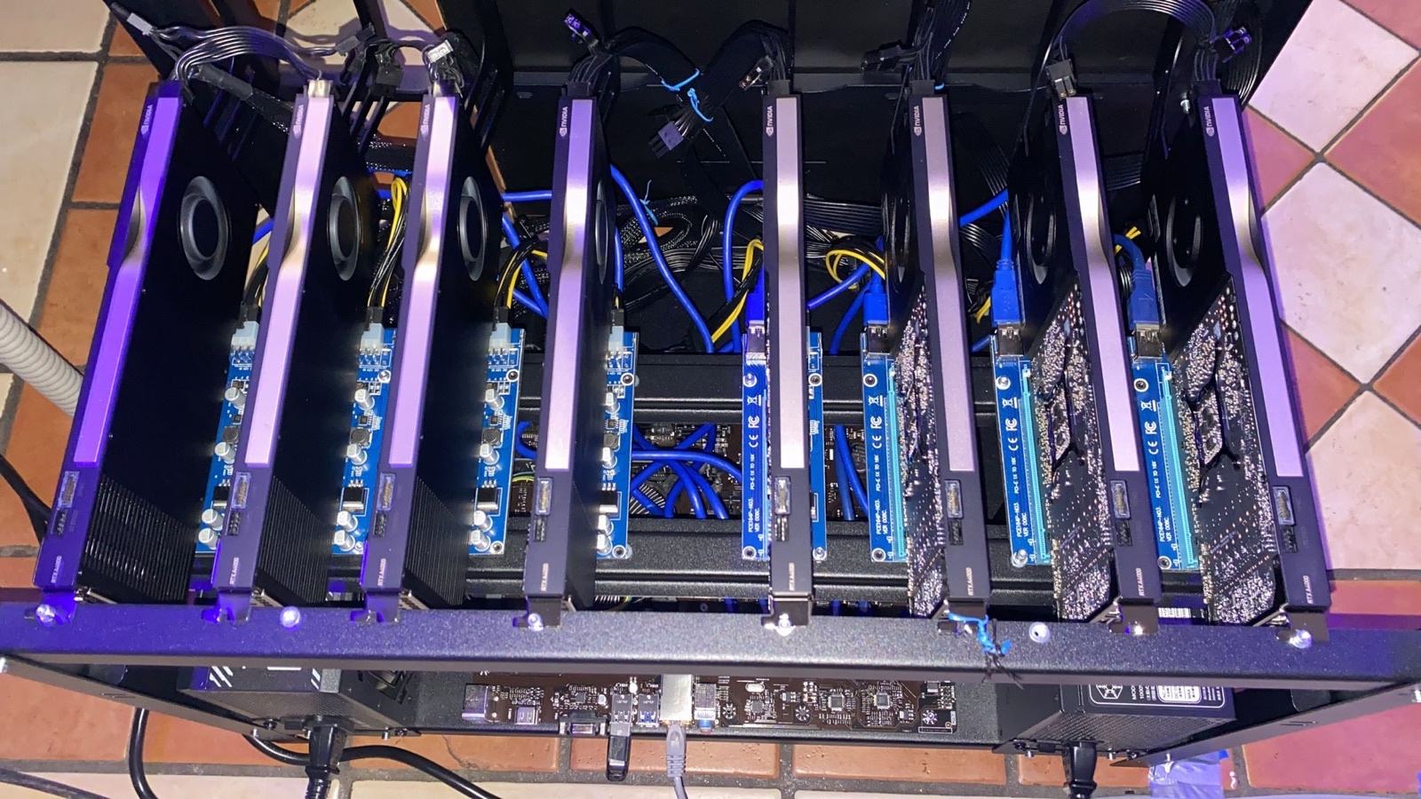 MINING RIG RTX A-4000 510mhs ETH,R1 račun,novo