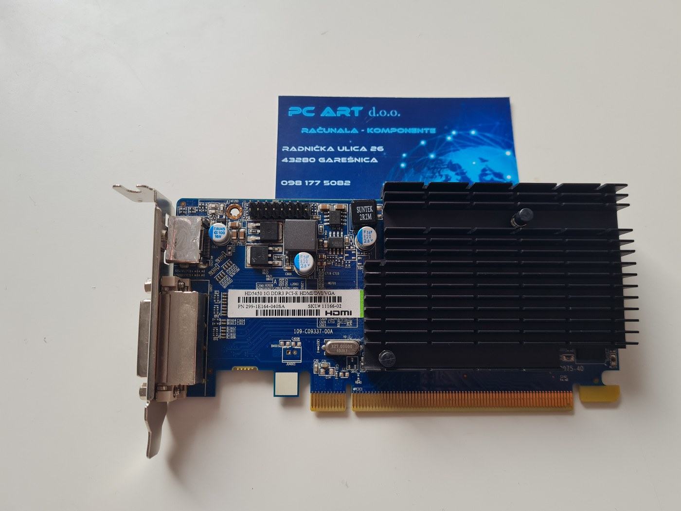 Sapphire Radeon HD 5450, 1GB, PCI-E, HDMI, DVI, LOW PROFILE- Račun/R1