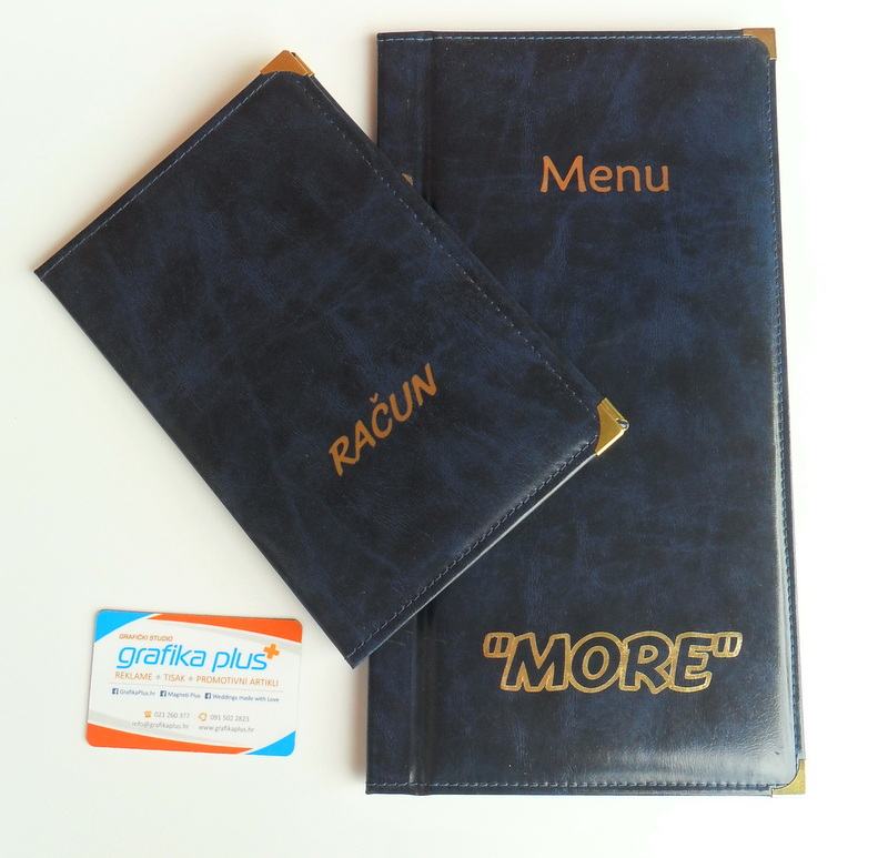 Jelovnici, Vinske karte, Korice za račun, Rezervirano