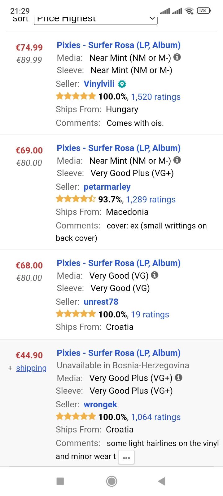 lp Pixies surfer rosa i the Smiths