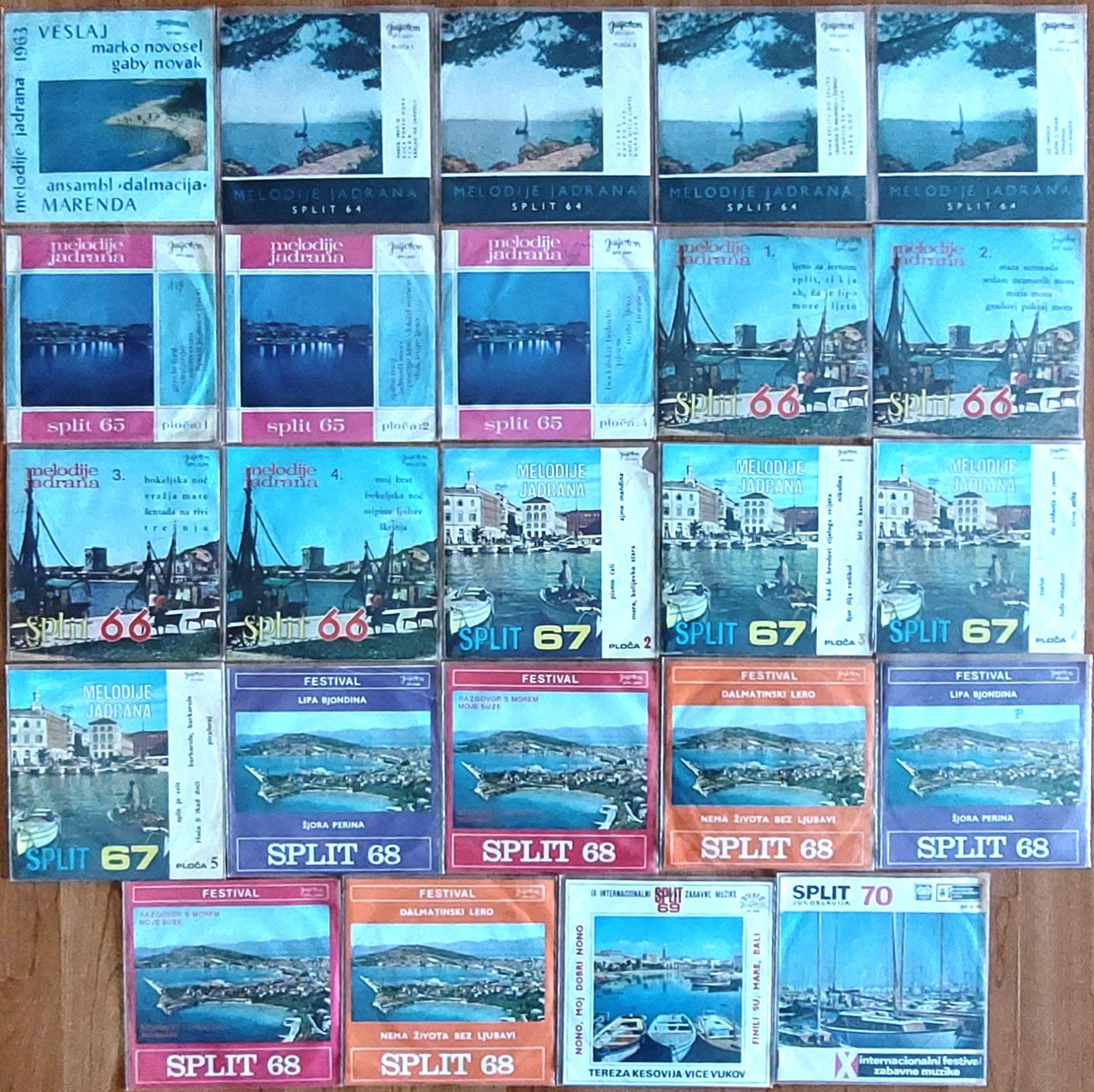 Melodije Jadrana - singl ploče