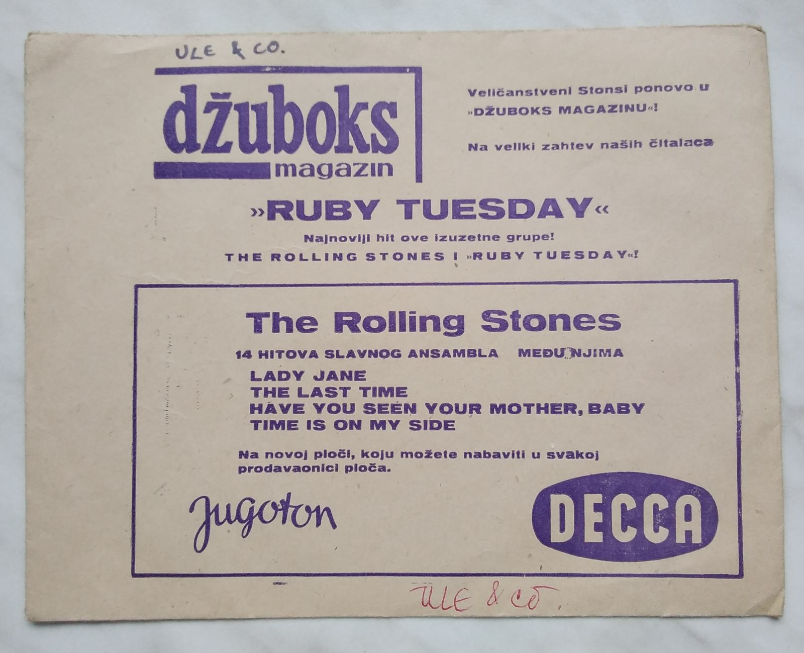 The Rolling Stones ‎– Ruby Tuesday