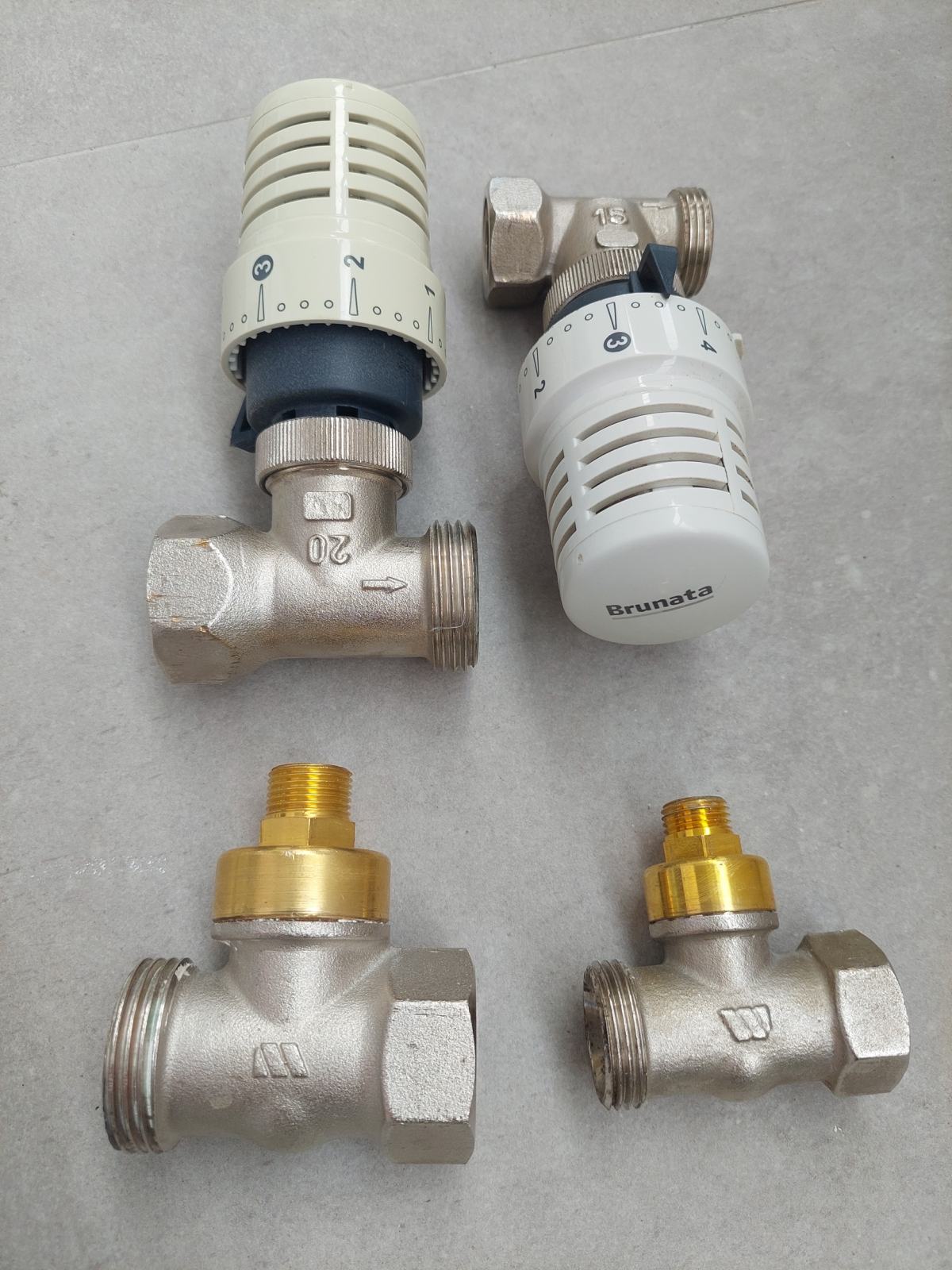 Brunata termostatski ventil s termo glavom