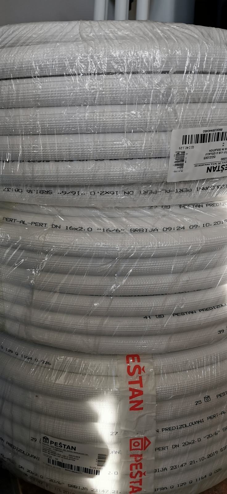 Cijev PEX u izolaciji 16 mm Peštan