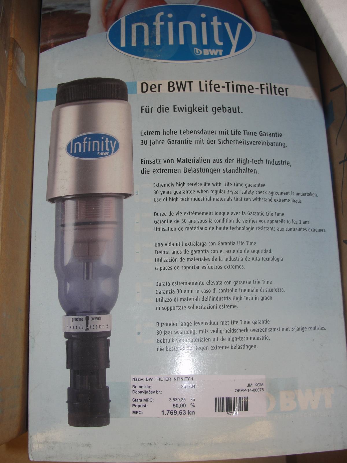 FILTER ZA VODU BWT INFINITY 1