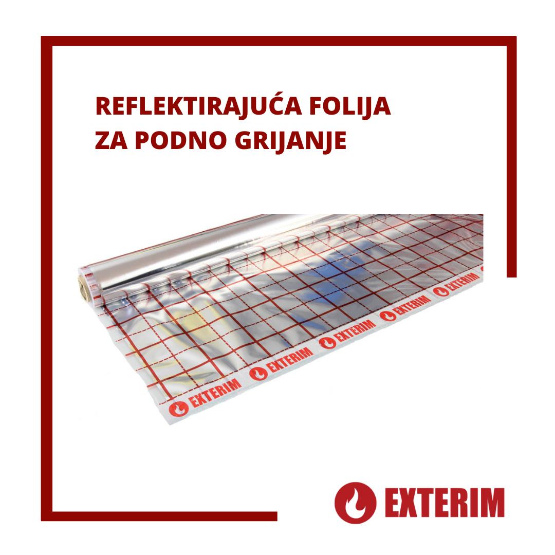 Reflektirajuća folija za podno grijanje