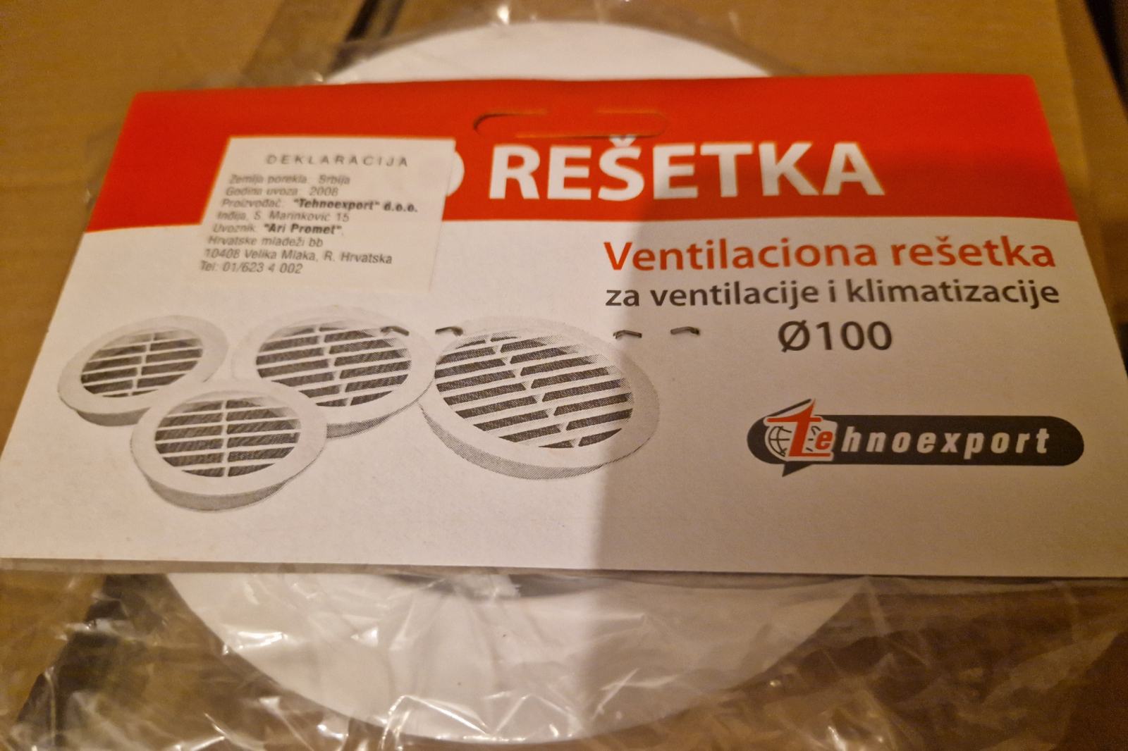 Ventilaciona rešetka 100 110 120