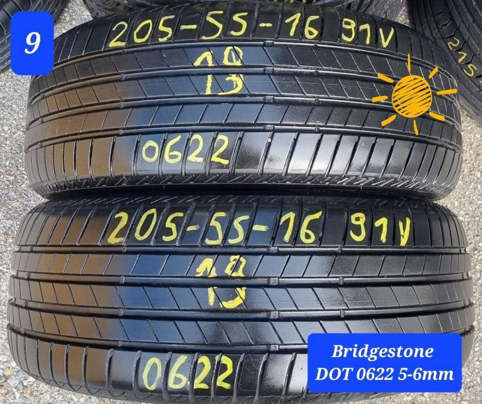 Gume ljetne Bridgestone 205/55/16 2 kom.