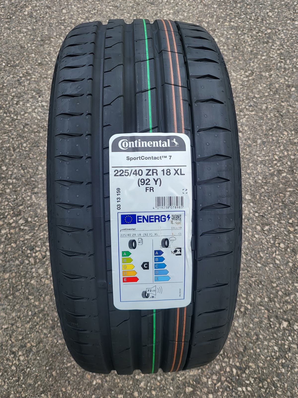 225/40/18 nove ljetne Continental SportContact 7 101e/kom