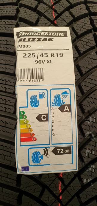 Nove gume Bridgestone Blizzak LM005 225/45/19 zimska 4 kom.