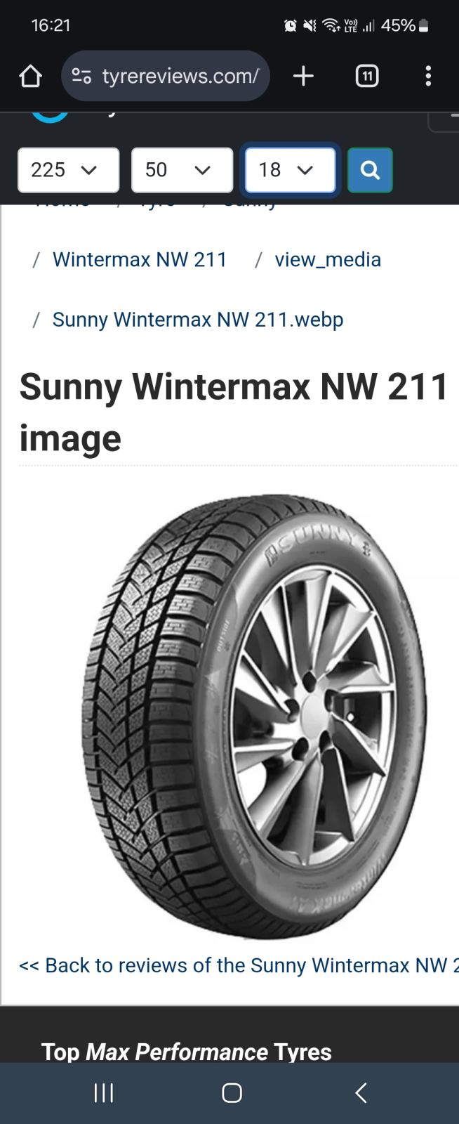 Gume Sunny 225/50/18 zimska 4 kom.