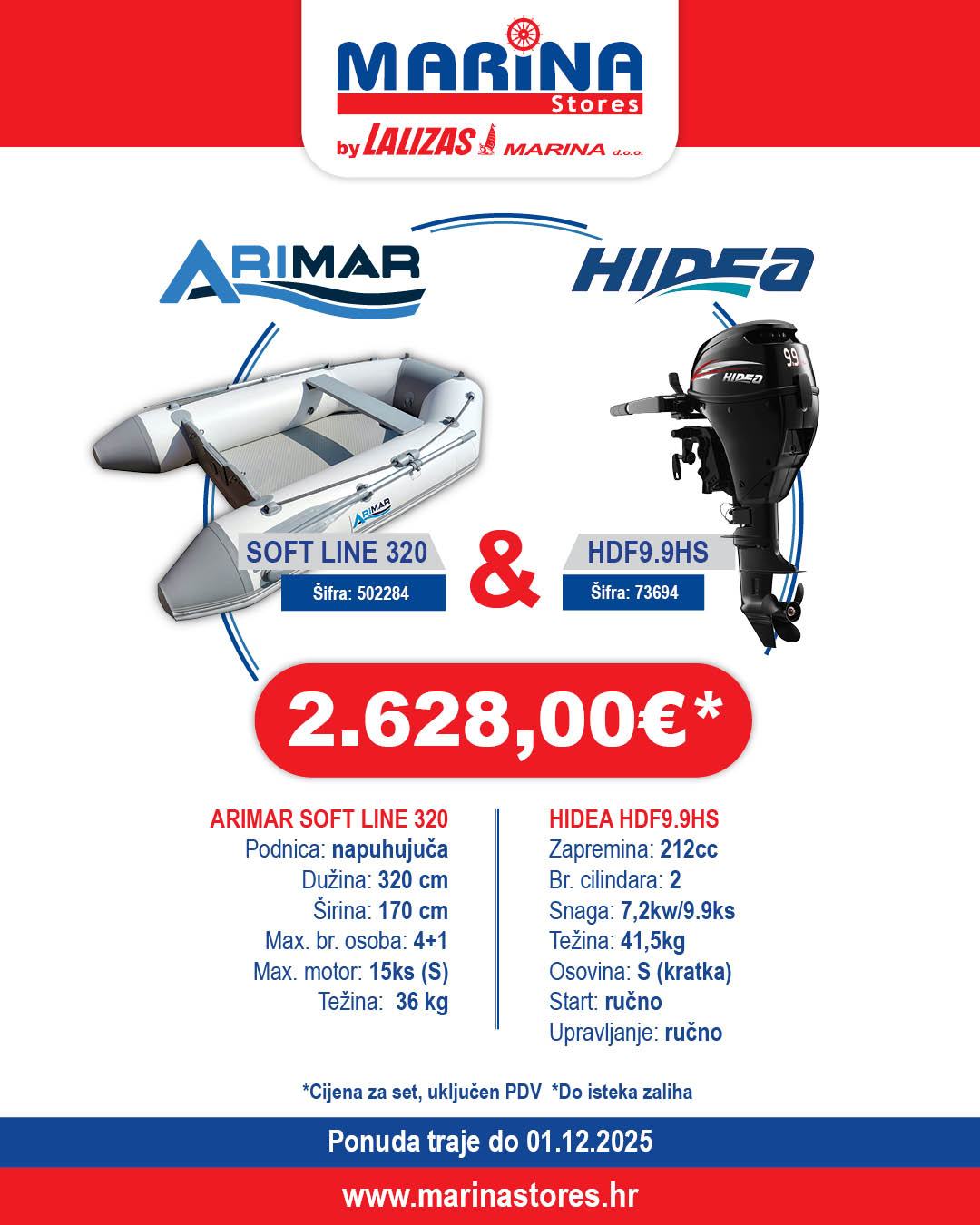 POSEBNA JESENSKA PONUDA - ARIMAR SOFT LINE 320 +HIDEA HDF9.9HS