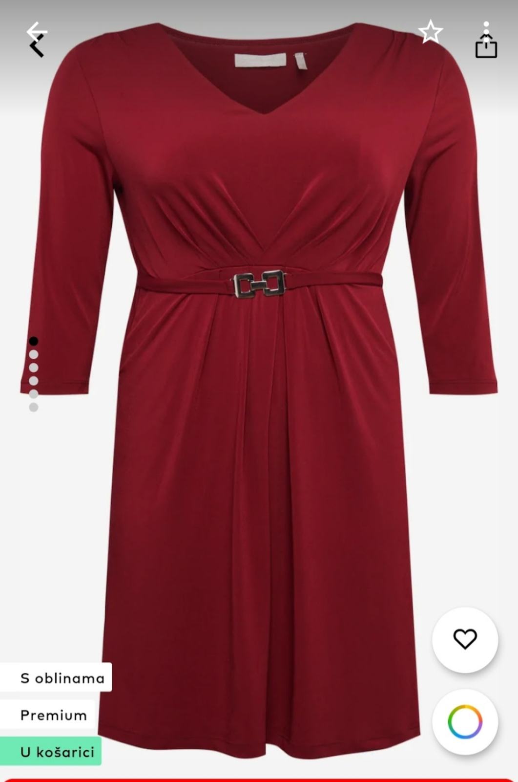 Crvena haljina 44 /46 puna elastina