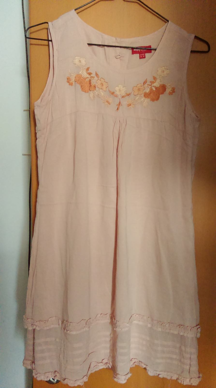 haljina MONSOON, 38/40, nude pink, svila i pamuk.