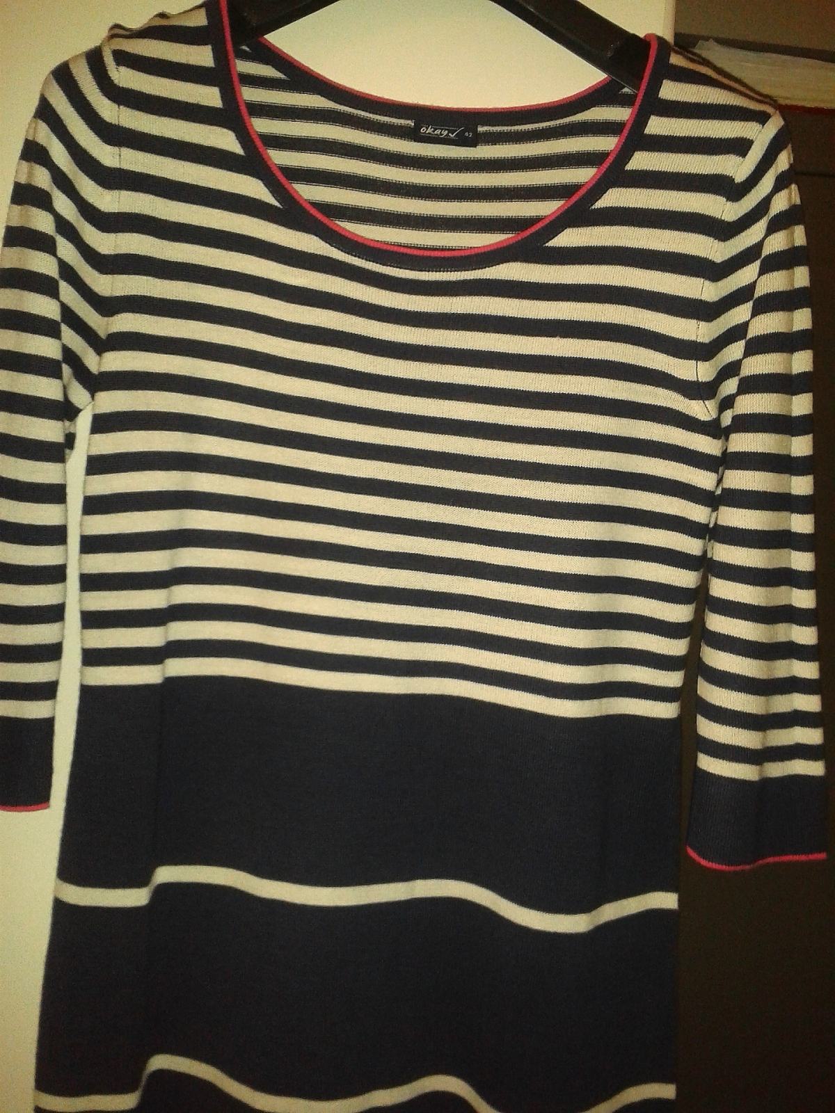 OKAY prugasta plavo-bijela haljina/tunika, ravni kroj