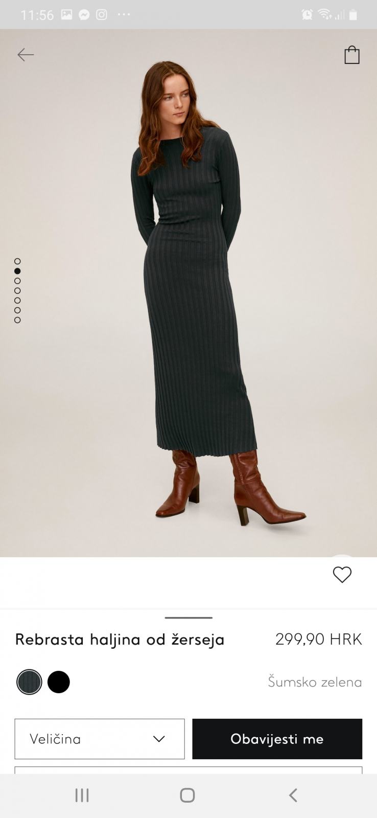 Nova rebrasta haljina (MANGO) - veličina S