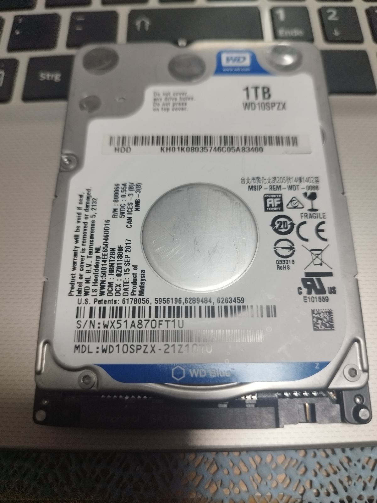 2.5 1 TB SATA hard disk