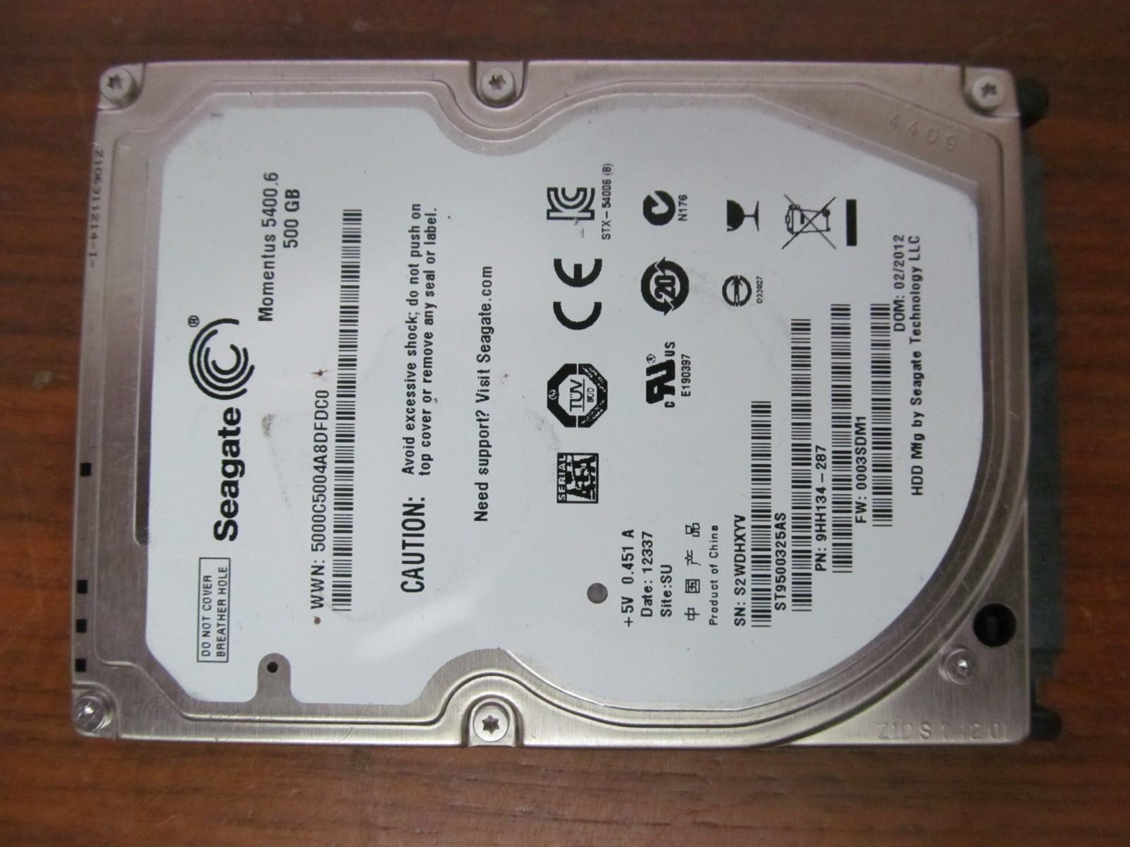 Disk za laptop - 500 GB 2,5 SEAGATE 23.02.2025. - disk 1/2